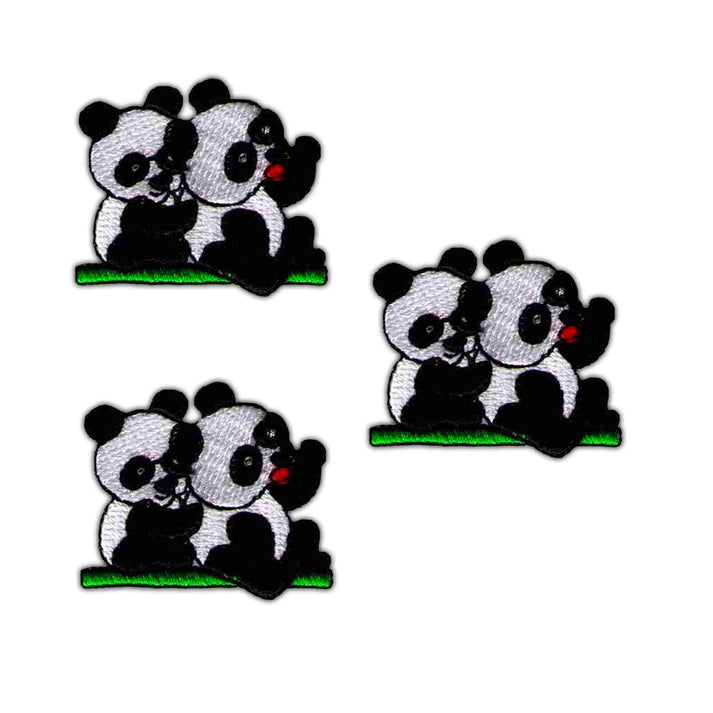 Twin Panda Bears Iron On Applique – Laughing Lizards