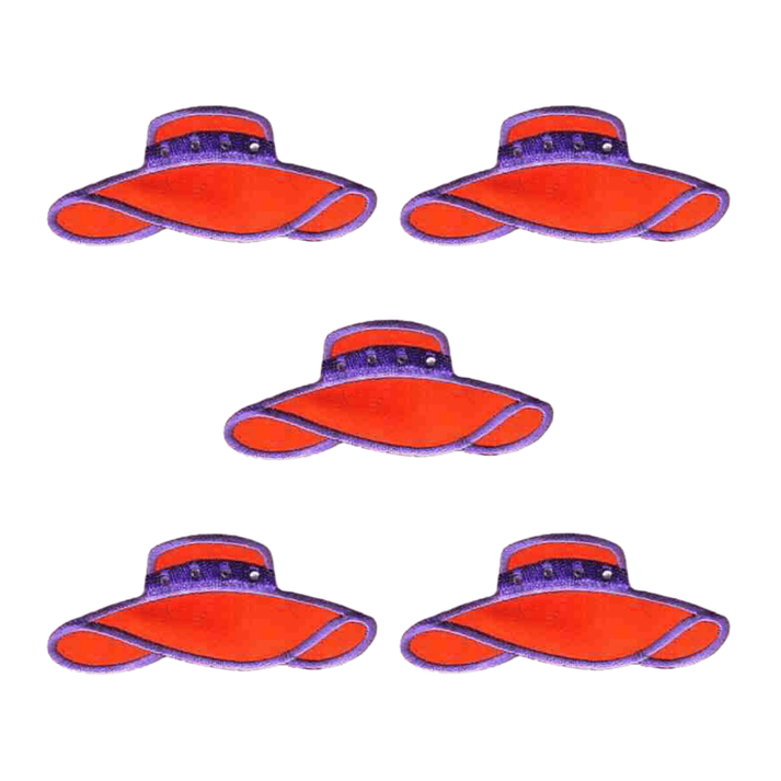 Small Satin Red Hat Iron On Patch Applique – Laughing Lizards