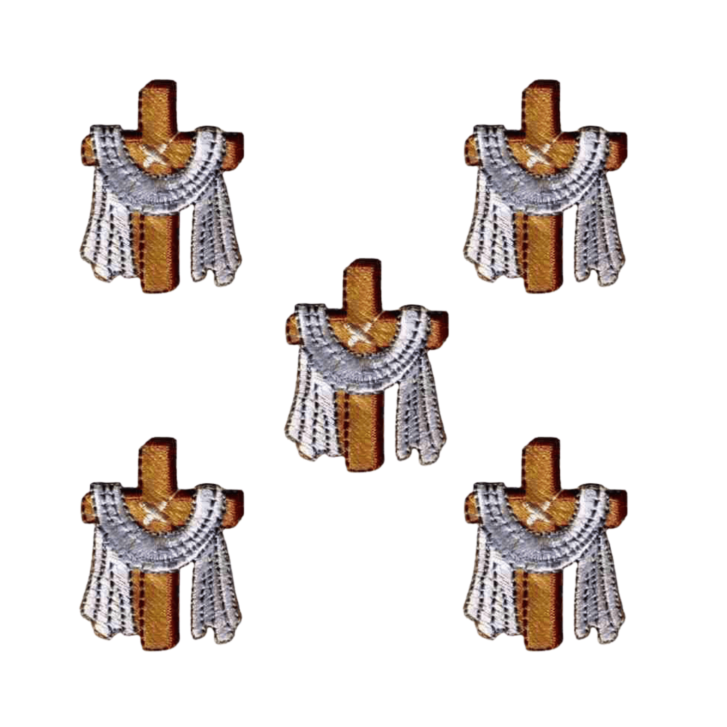 Jesus Cross with Robe Iron On Christian Patch Applique – Laughing Lizards