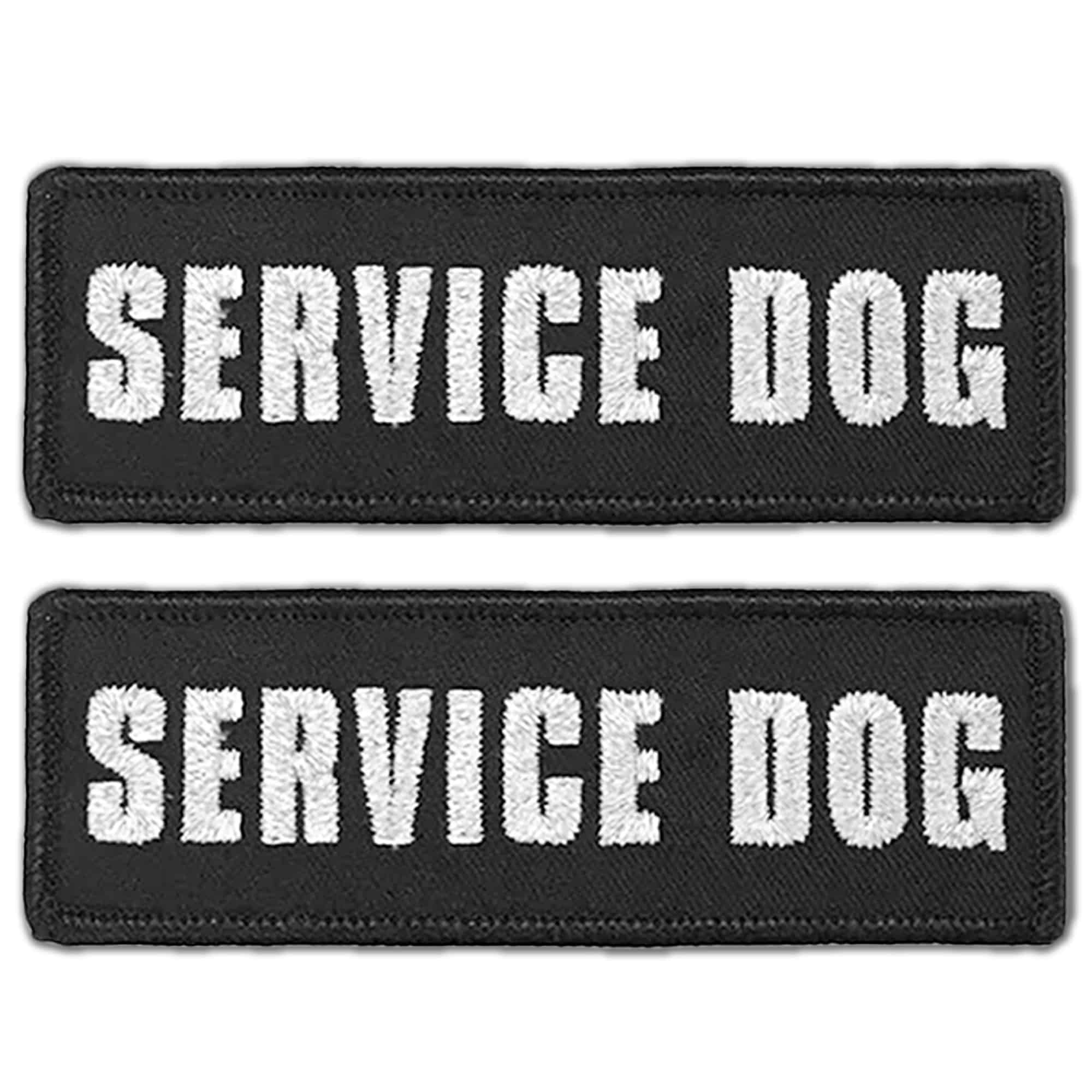 Service Dog Patches (2-Pack) Highly Reflective Embroidered Hook and Lo ...