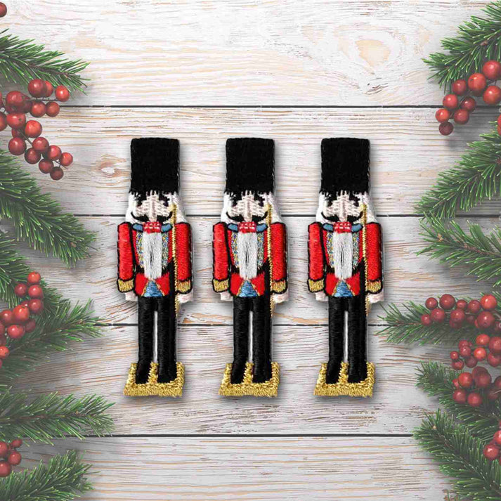 Christmas Wooden Nutcracker Iron On Holiday Patch Applique – Laughing Lizards