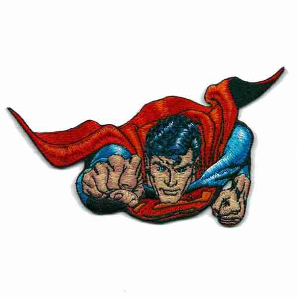 Superman Fist Flying Iron On Patch Applique – Laughing Lizards